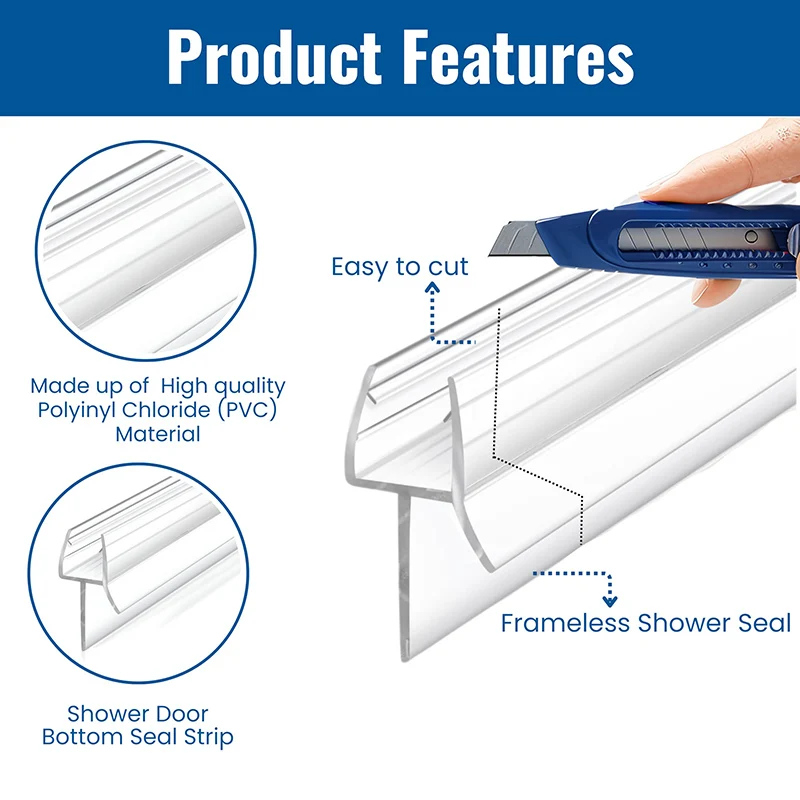 Glass Shower Door Bottom Seal Shower Door Seal Strip Shower Door Bottom ...