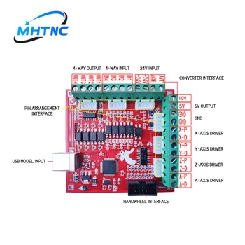 Breakout Board CNC USB MACH3 100Khz 4 Axis Interface Drive Motion Controller Flying Carving Card ...