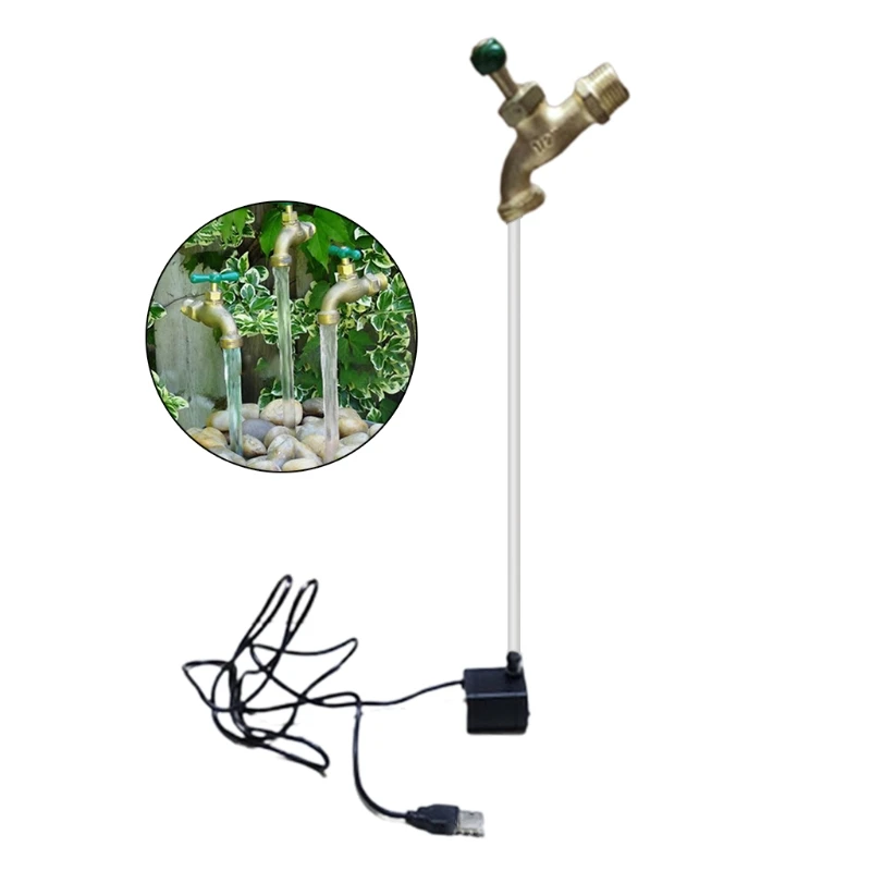 Garden-Creative-Invisible-Flowing-Spout-USB-Watering-Can-Fountain-Metal ...