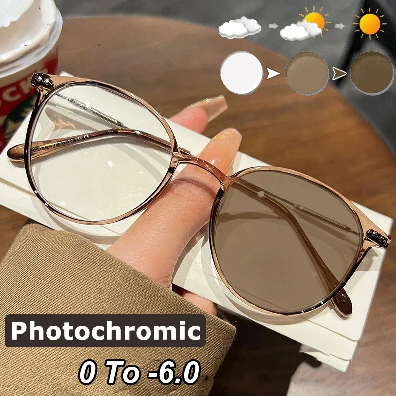 Photochromic-Minus-Glasses-Luxury-Anti-Blue-Light-Ladies-Myopia ...