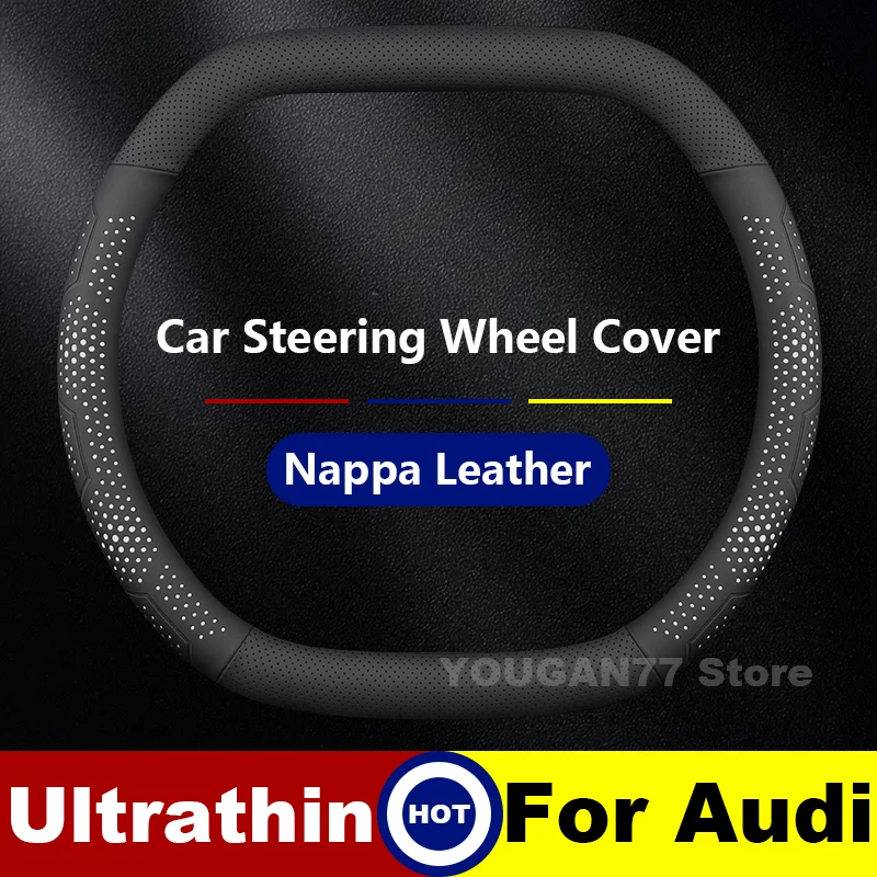 leather Car Steering Wheel Cover For Audi Q6 SQ6 Q4 e-tron quattro SQ5 ...