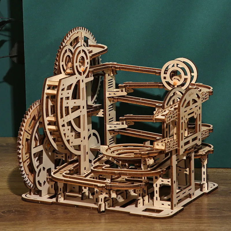 3D-Stereoscopic-Wooden-Puzzle-Time-And-Space-Tunnei-Marble-Maze-Laser ...
