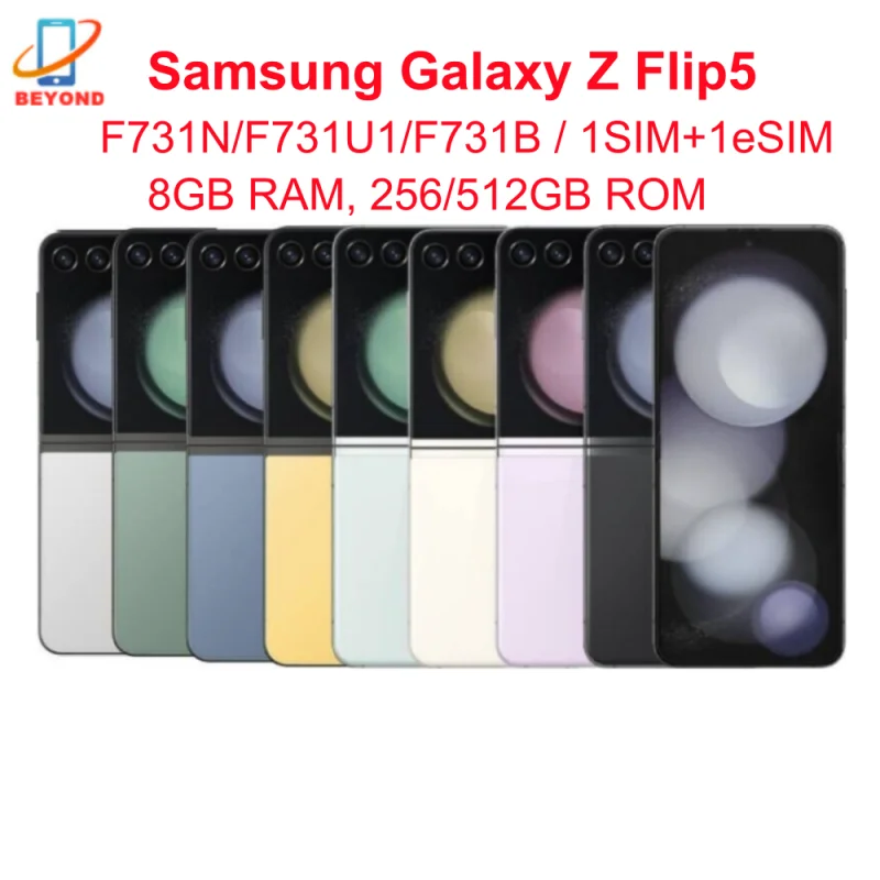 Samsung-Galaxy-Z-Flip-5-Flip5-5G-6-7-AMOLED-NFC-Snapdragon-Unlocked ...