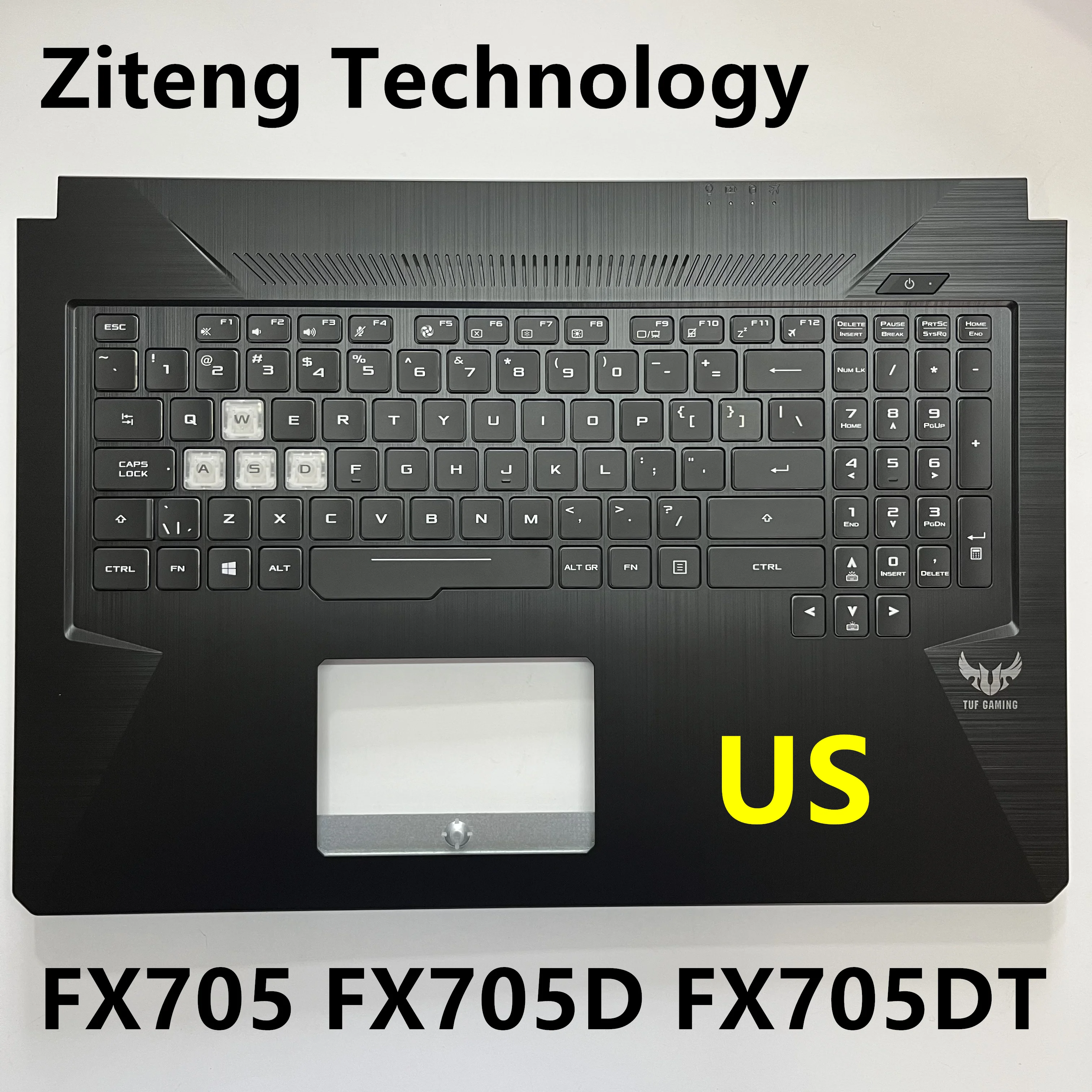 US Laptop Backlit Keyboard Topcase Palmrest For ASUS TUF Gaming FX705 ...