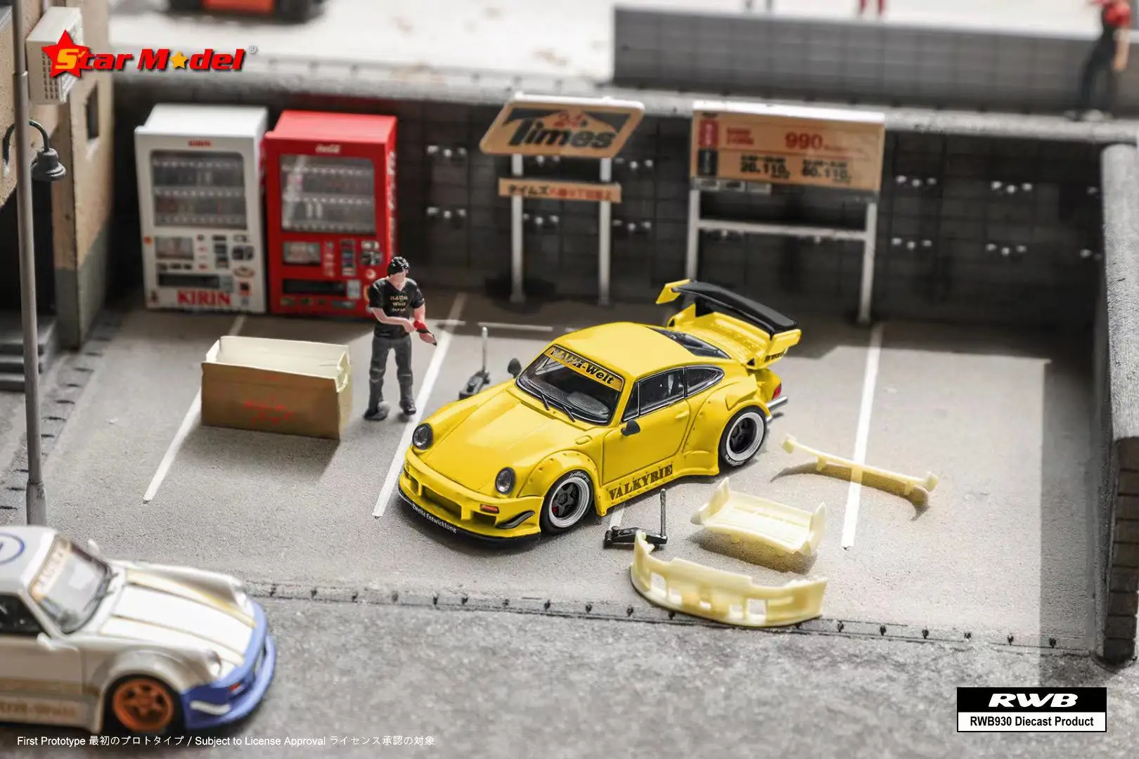 Pre-order-Star-Model-1-64-RWB930-GT-CoastCycles-white-Yellow-Diecast ...