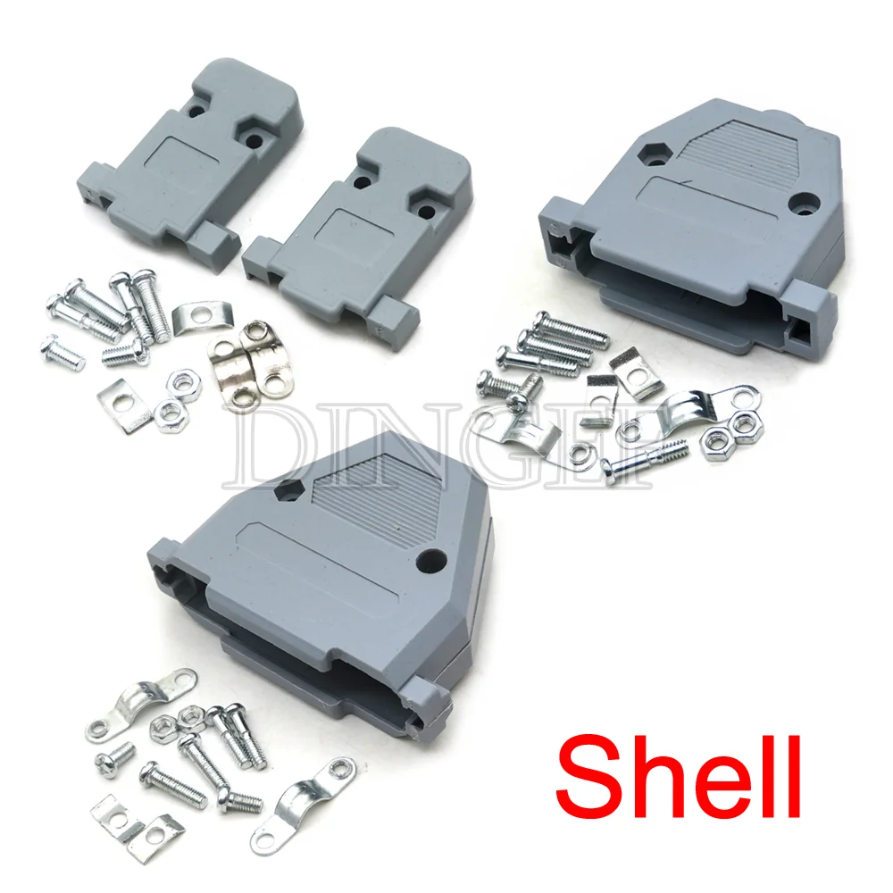 5PC DB9 DB15 DB25 DB37 serial port plastic housing 232 shell parallel ...