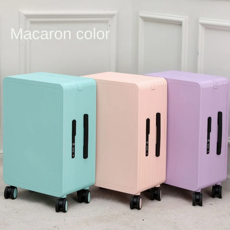 Fashionable-And-Minimalist-Macaron-Color-Matching-Wide-Handle-Suitcase ...