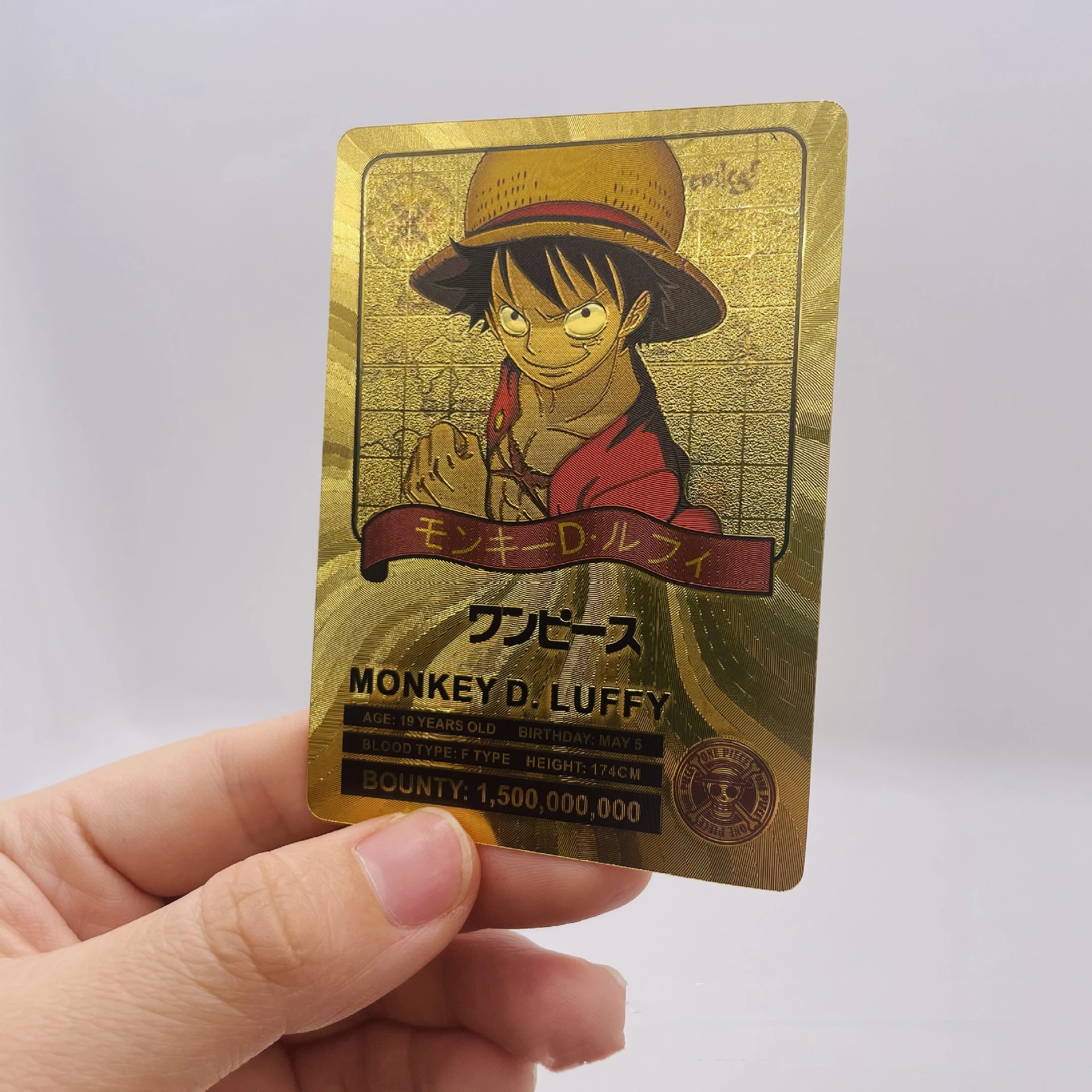 Gold Foil One Piece Bounty Card Collectible - Crazy Anime Store