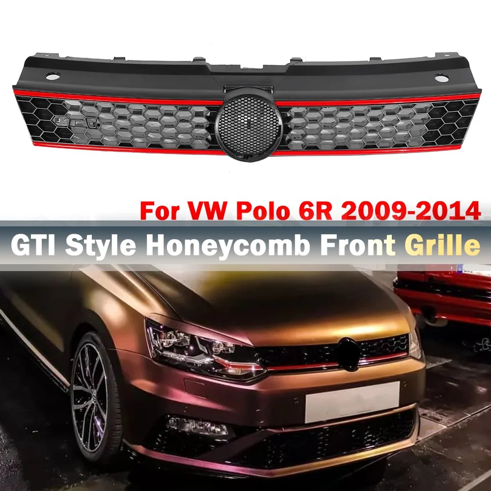 Car-Front-Upper-Grille-Grill-GTI-Style-Honeycomb-Racing-Grills-For ...