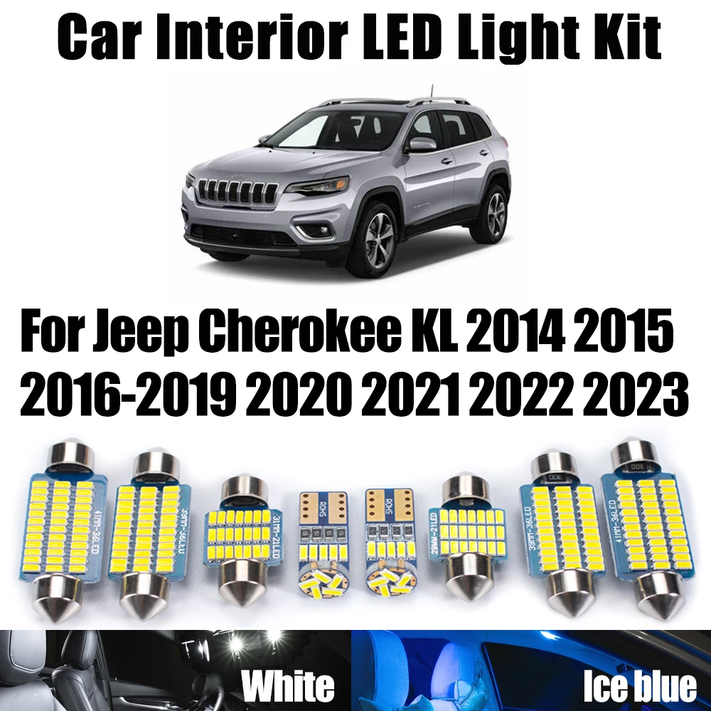 16Pcs SunVisor Bulb Kit For Jeep Cherokee KL 2014 - 2016 2017 2018 2019 ...