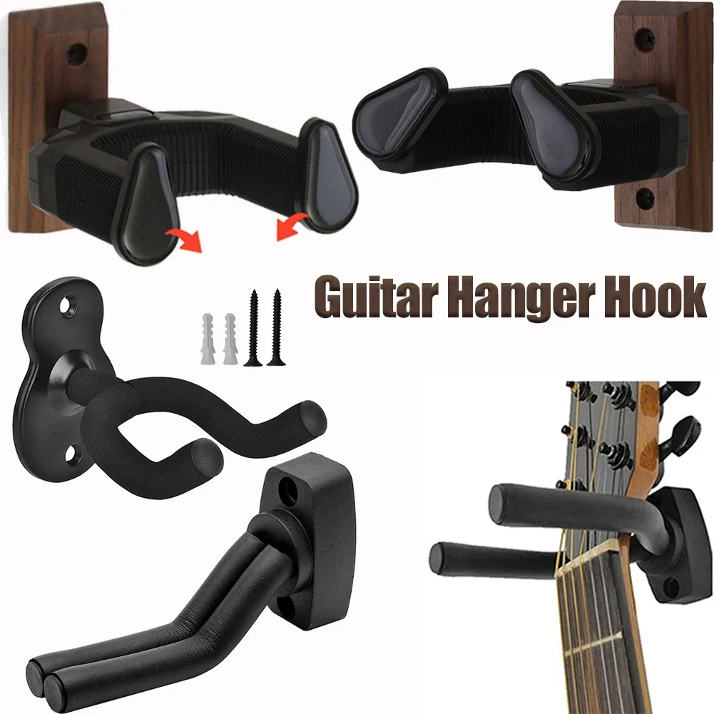 Wooden-Wall-Mount-Holder-Non-Slip-Guitar-Display-Bracket-Universal ...