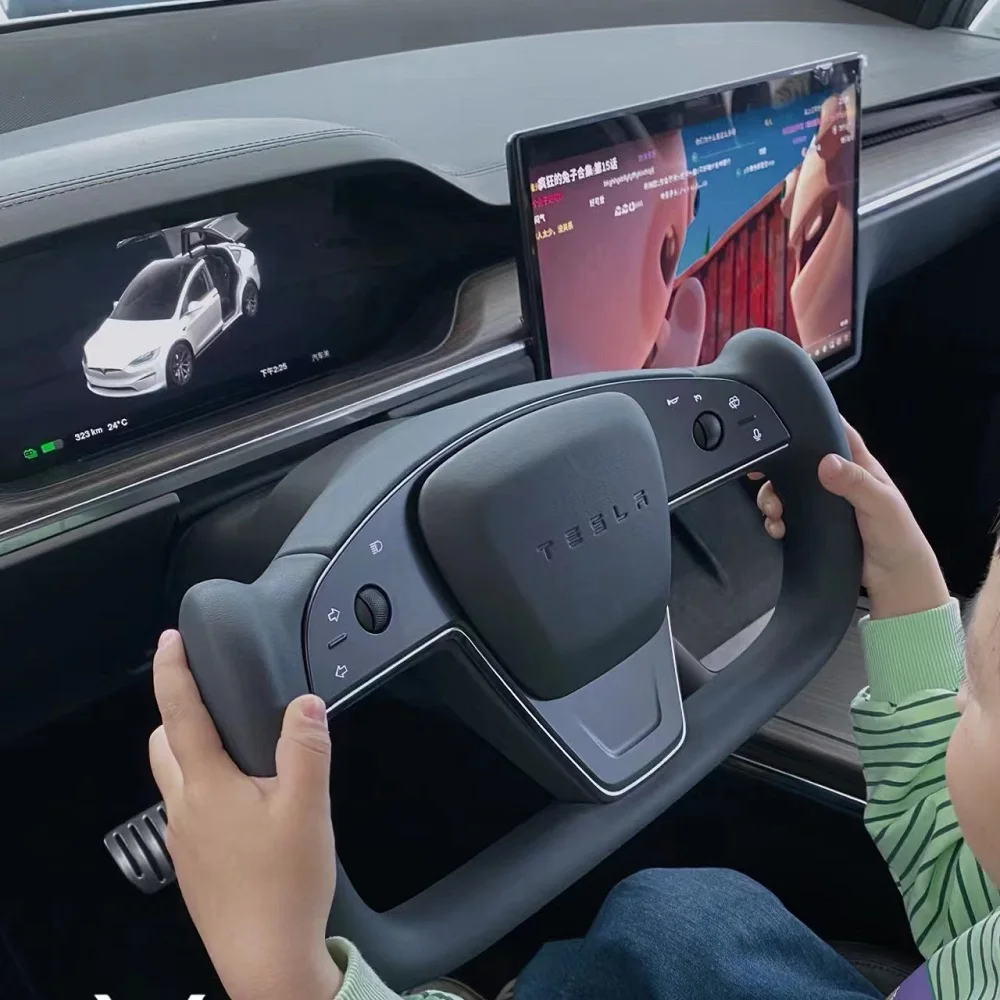 Touch-Control-Yoke-For-Tesla-Model-S-X-Plaid-Steering-Wheel-Upgrade ...