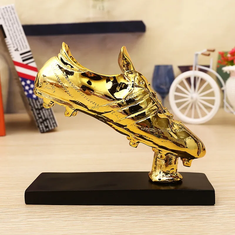 Football-Match-Soccer-Fans-Souvenir-GOLD-shoe-Trophy-Creative-resin ...