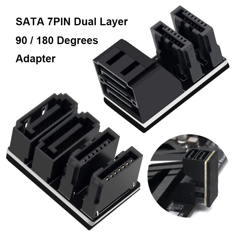 Motherboard-SATA-3-0-7PIN-Dual-Layer-Connector-Female-to-Male-90-180 ...