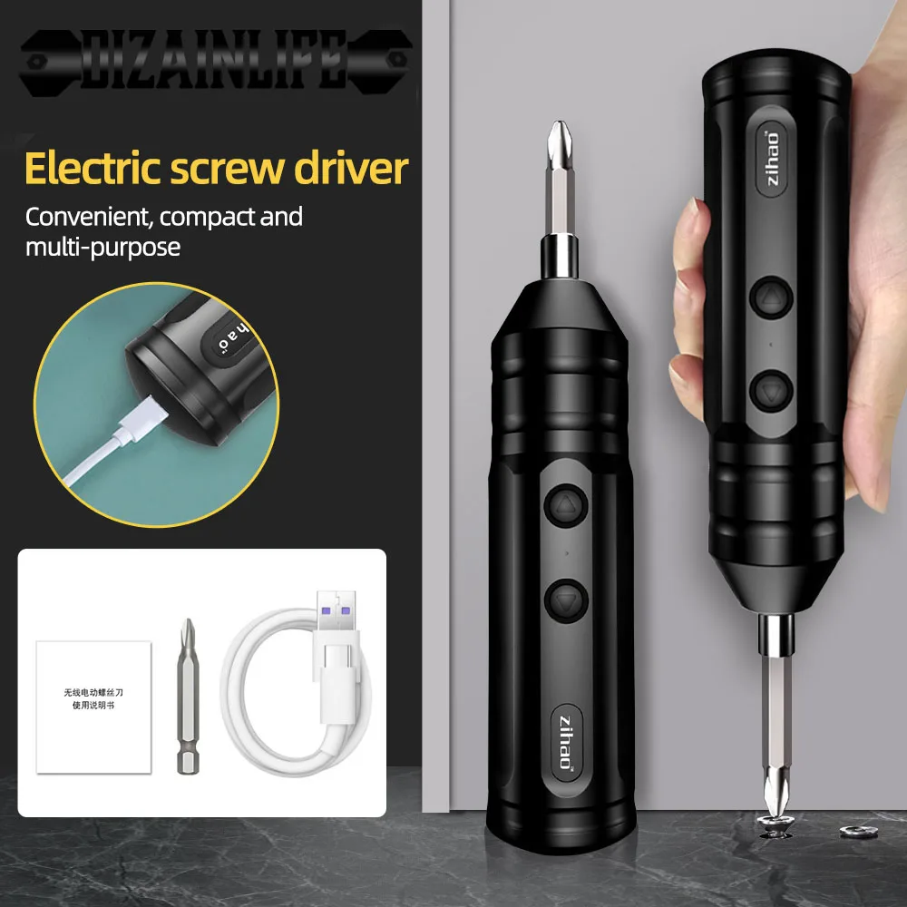 Mini-destornillador-el-ctrico-inal-mbrico-de-3-7-V-juego-de-brocas-3N-m ...