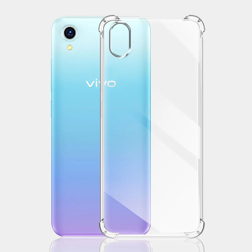Shockproof Clear Silicone Phone Case - Soft Protective Cover for Vivo ...
