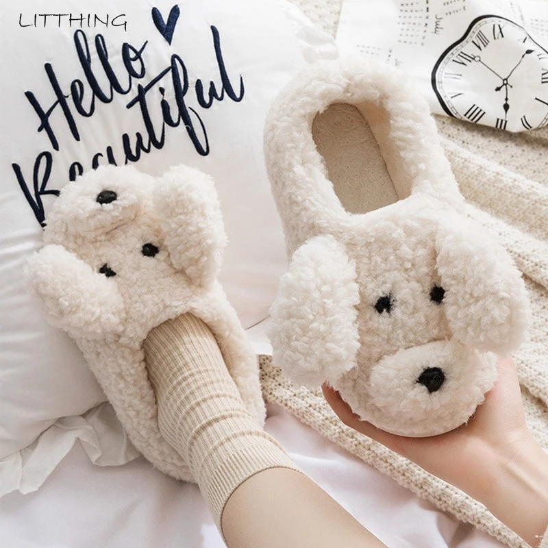 Cute-Animal-Slipper-Female-Fashion-Kawaii-Fluffy-Slippers-Winter-Warm ...