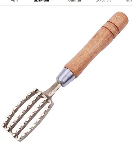 Fish-Scales-Scraping-Kitchen-Fish-Cleaning-Wooden-Handle-Brass-Scaler ...