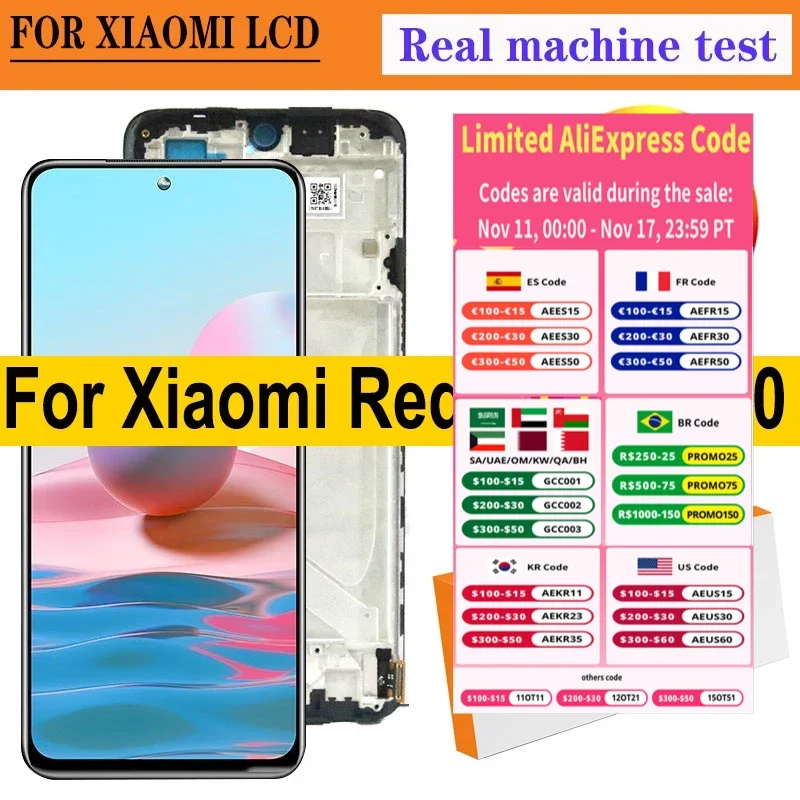 6-43-Display-Replacement-For-Xiaomi-Redmi-note-10-LCD-Touch-Screen ...