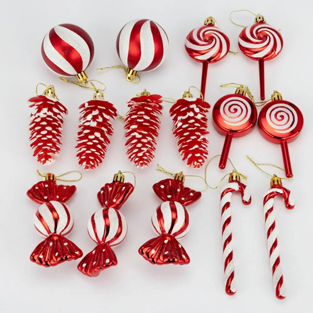 13Pcs-Christmas-Hanging-Baubles-Candy-Cane-Ball-Lollipop-Xmas-Tree ...