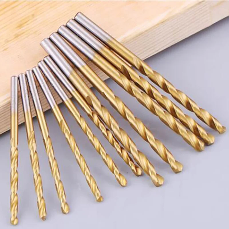 Twist Steel Drill Bits Titanium Coated Metal HSS Brick Tools 1mm To ...