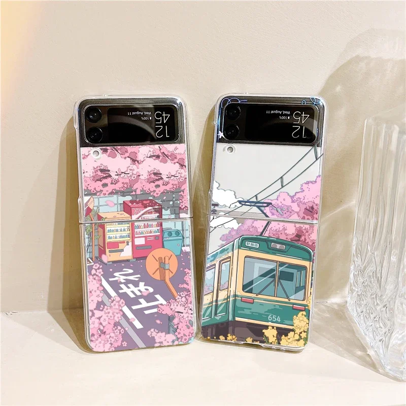Cherry-Blossoms-for-Samsung-Galaxy-Z-Flip-6-Case-Japanese-Traint-Moun ...