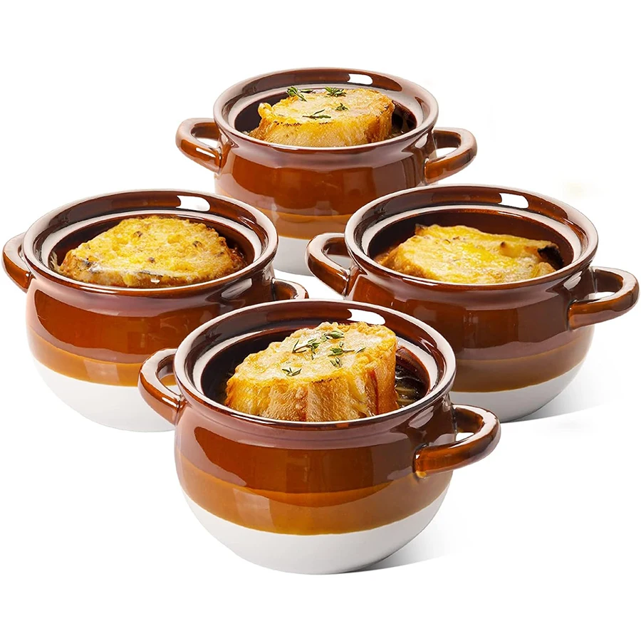 French-Onion-Soup-Crocks-with-Handles-Ceramic-Soup-Bowls-for-Soup-Chili ...