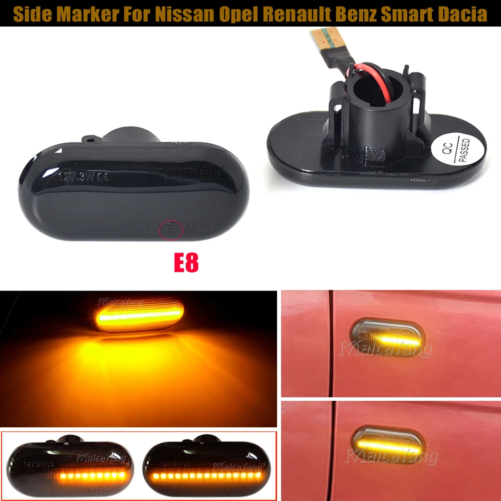 1 par led dinâmico sinal de volta luz tira para dacia duster dokker ...