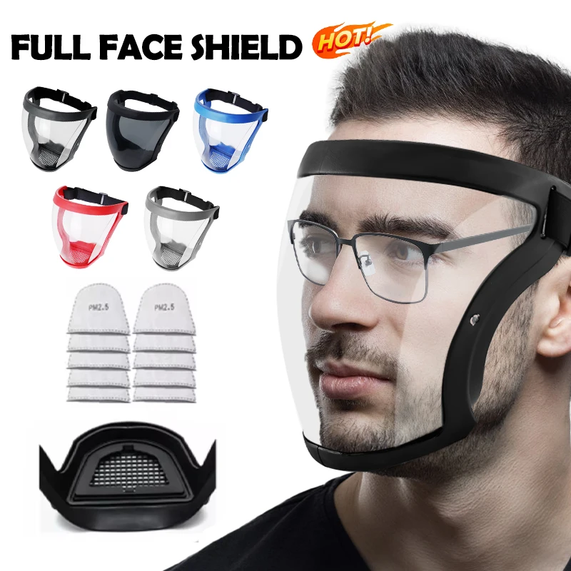Work-Protection-Mask-Transparent-Facial-Shield-Transparent-Facial ...