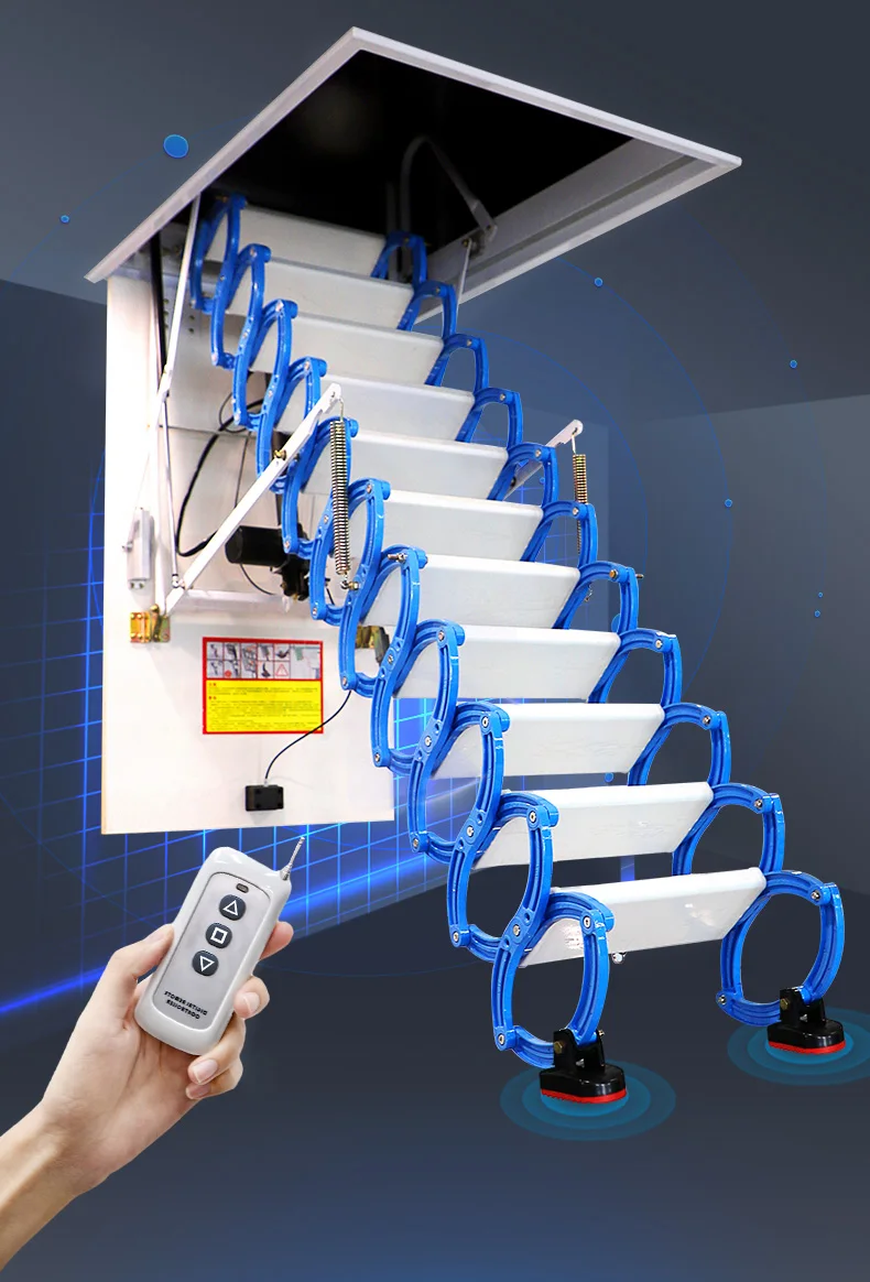 Full-automatic-attic-ladder-retractable-stairs-attic-household-electric ...