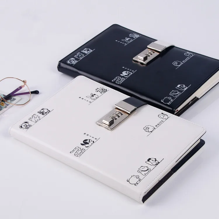 Cute-Cartoon-Lock-Diary-Password-Book-Business-Notepad-Constellation ...