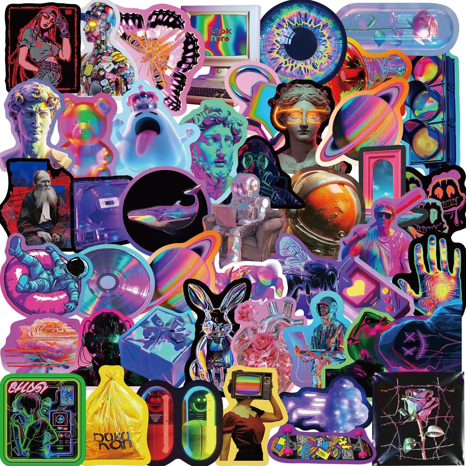 52pcs-Cyberpunk-Stickers-Waterproof-Keyboard-Phone-Laptop-Cup-Stickers ...