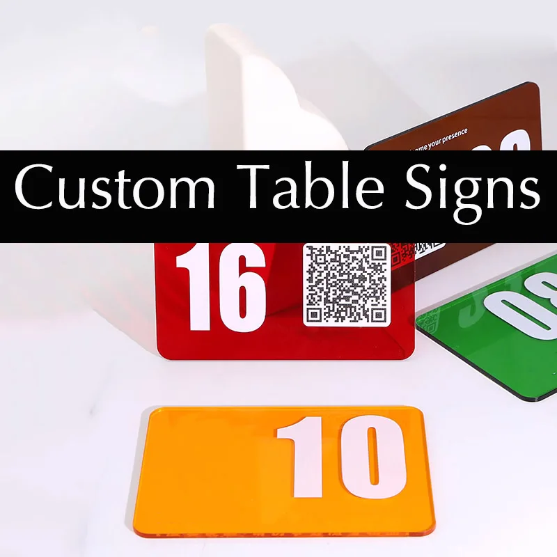 5-10Pcs-Custom-Acrylic-Table-Signs-Desktop-Scan-Menu-QR-Code-Self ...