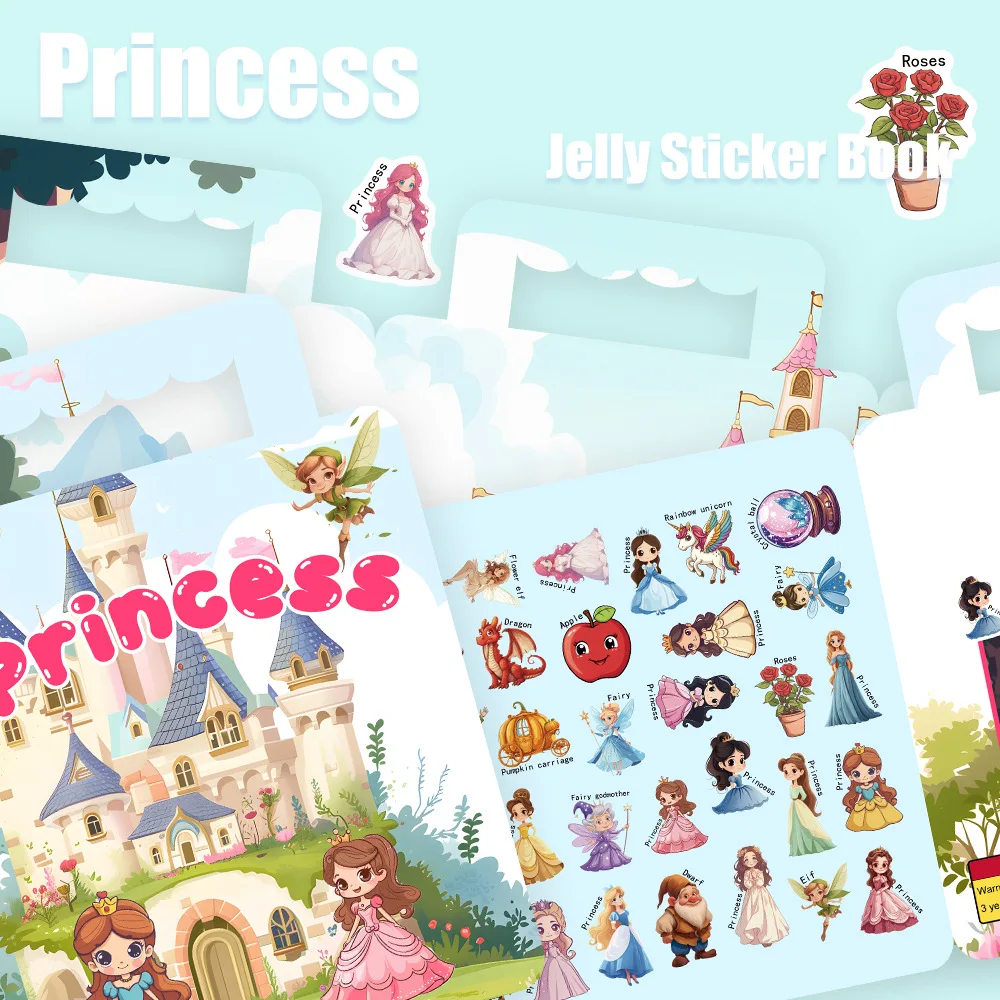 Bview Art Reusable Princess Sticker Book for Girls, No-Cut DIY Early ...