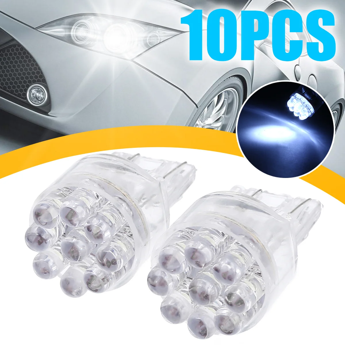 2-10pcs-Car-T20-9LED-Turn-Signal-Light-Bulbs-12V-36LM-White-Brake-Tail ...