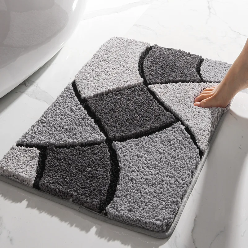 Super-Soft-Absorbent-Fiber-Bath-Mat-Thickened-Tufted-Bathroom-Carpet ...