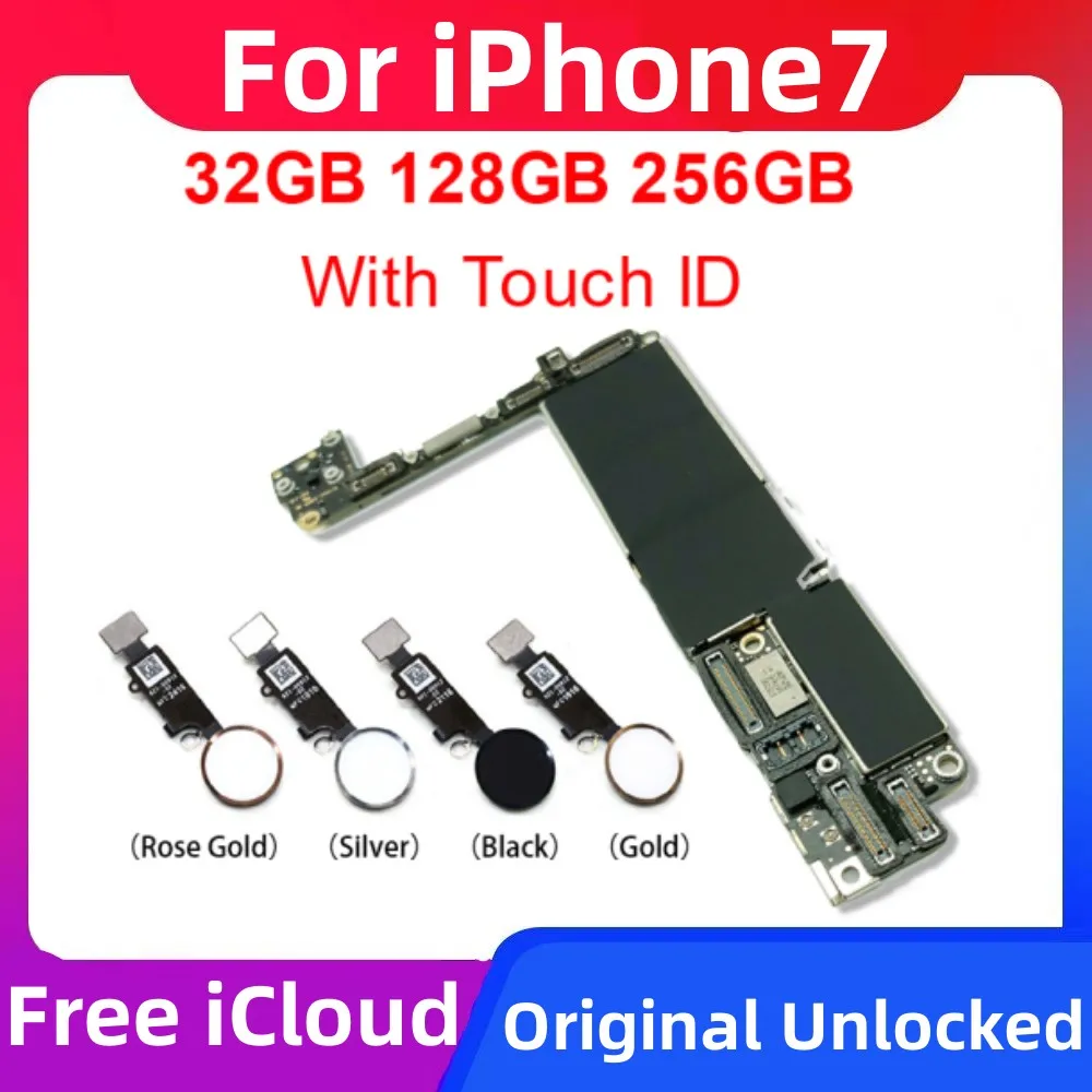 Original Motherboard For IPhone 7 Motherboards No ID Account Logic ...
