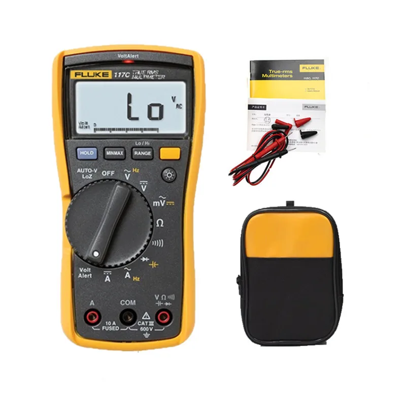 FLUKE-mult-metro-Digital-de-voltaje-autom-tico-117C-F117C-con-estuche-blando-valores-eficaces ...