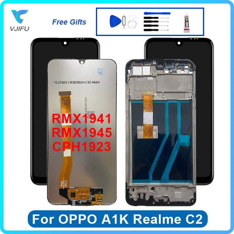6.1" Original For OPPO Realme C2 RMX1941 RMX1945 LCD Display Touch Screen Digitizer Assembly For ...