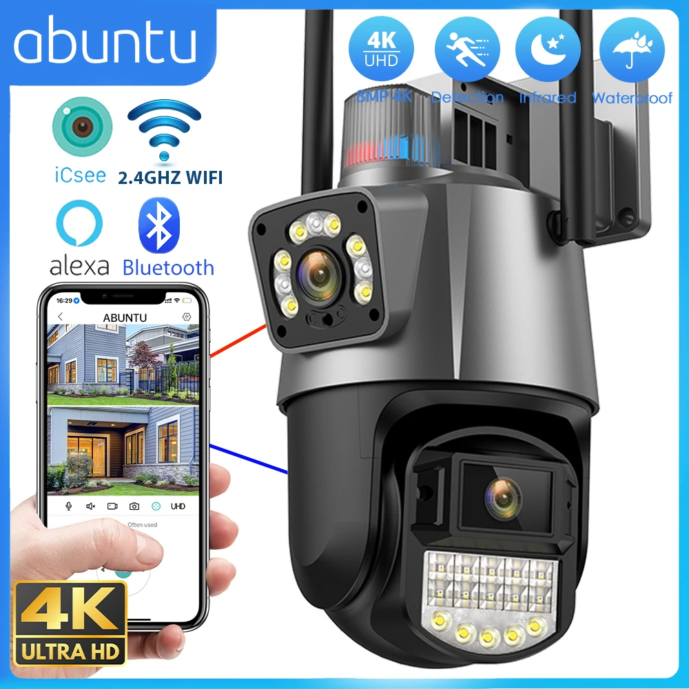 8MP-4K-UHD-Wifi-Surveillance-Camera-Dual-Screens-With-Police-Light ...
