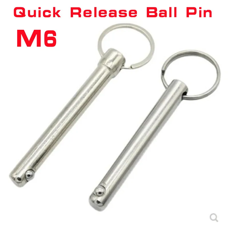 2pcs diameter 6mm M6*32/45/50/60/70/80 Quick Release Ball Pin locking ...