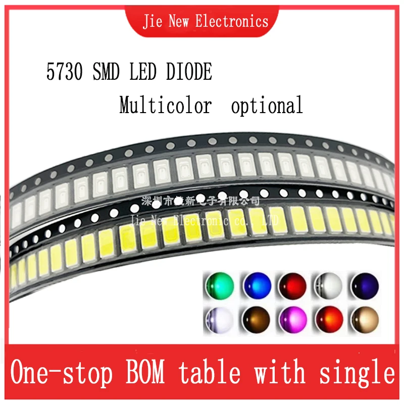 100pcs-lot-SMD-LED-Diodes-5730-Green-RED-WARM-White-ICE-Blue-Yellow ...