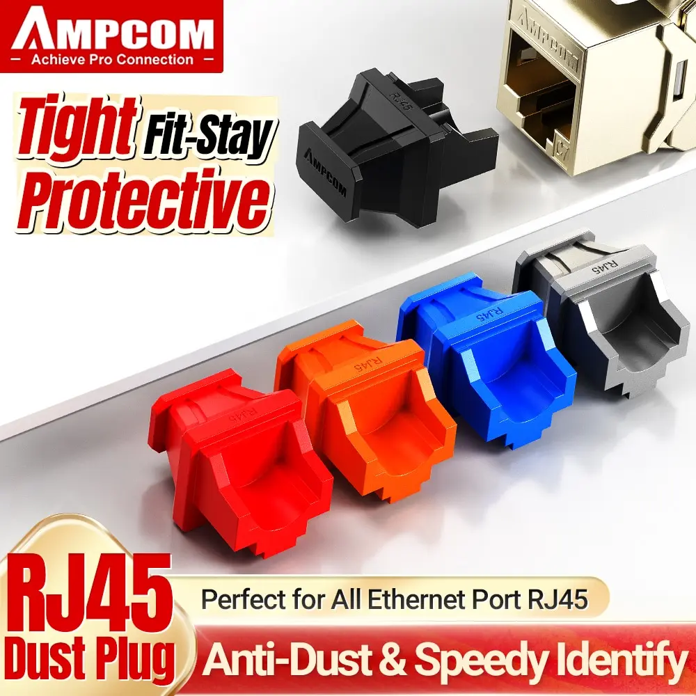 AMPCOM-Snap-In-RJ45-Protector-Bloqueador-Protector-Tapa-Anti-Polvo-RoHs ...