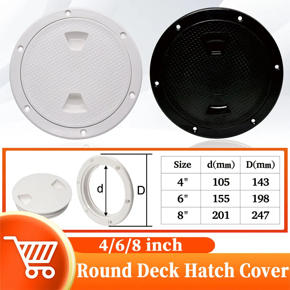 Round Inspection Hatch Cover 4/6/8 Inch Black/white Abs Hatch Cover ...