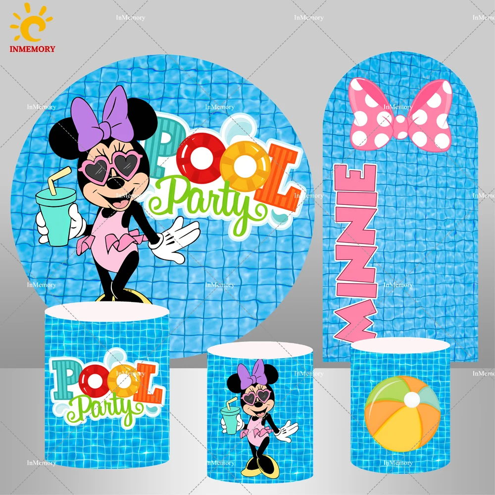 Minnie-Mouse-Pool-Party-Decoration-Princess-Girls-Birthday-Arch-Cover ...