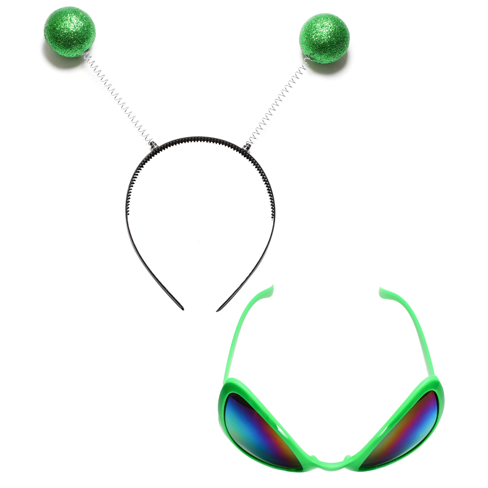 Rainbow-Lenses-Martian-Hair-Hoop-Headband-New-Alien-Glasses-Funny-Theme ...