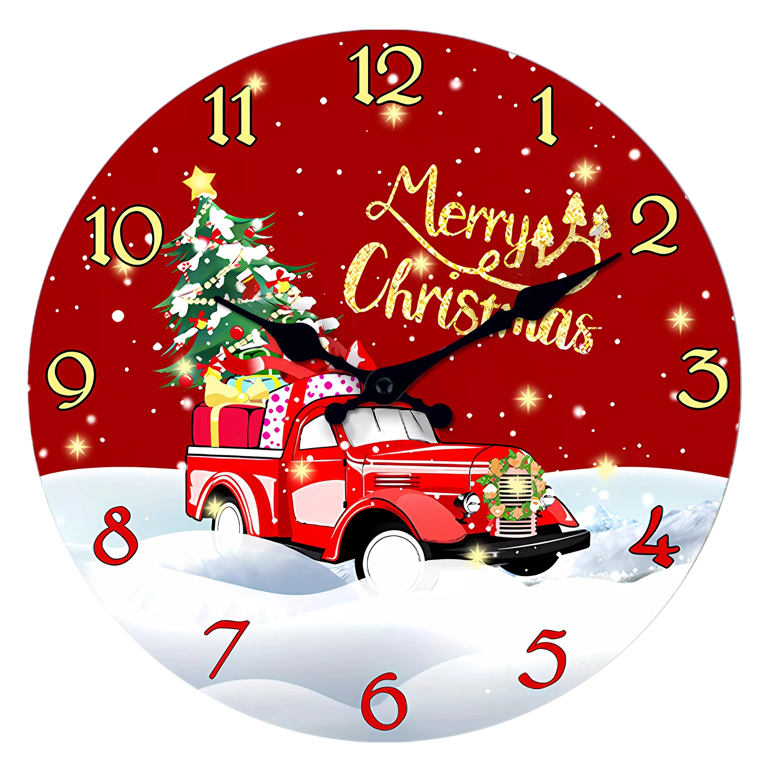 New-Arrival-Christmas-Wall-Clocks-Silent-Non-Ticking-Xmas-New-Year-Wall ...