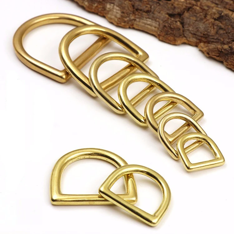 Meetee 5/10pcs 13-45mm Semi-circular Buckles Pure Brass D Ring Belt ...
