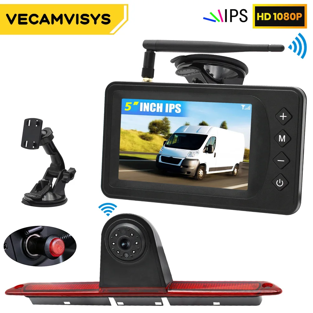 1080P High Level Brake Light Wireless Reversing Camera & Monitor Kit ...