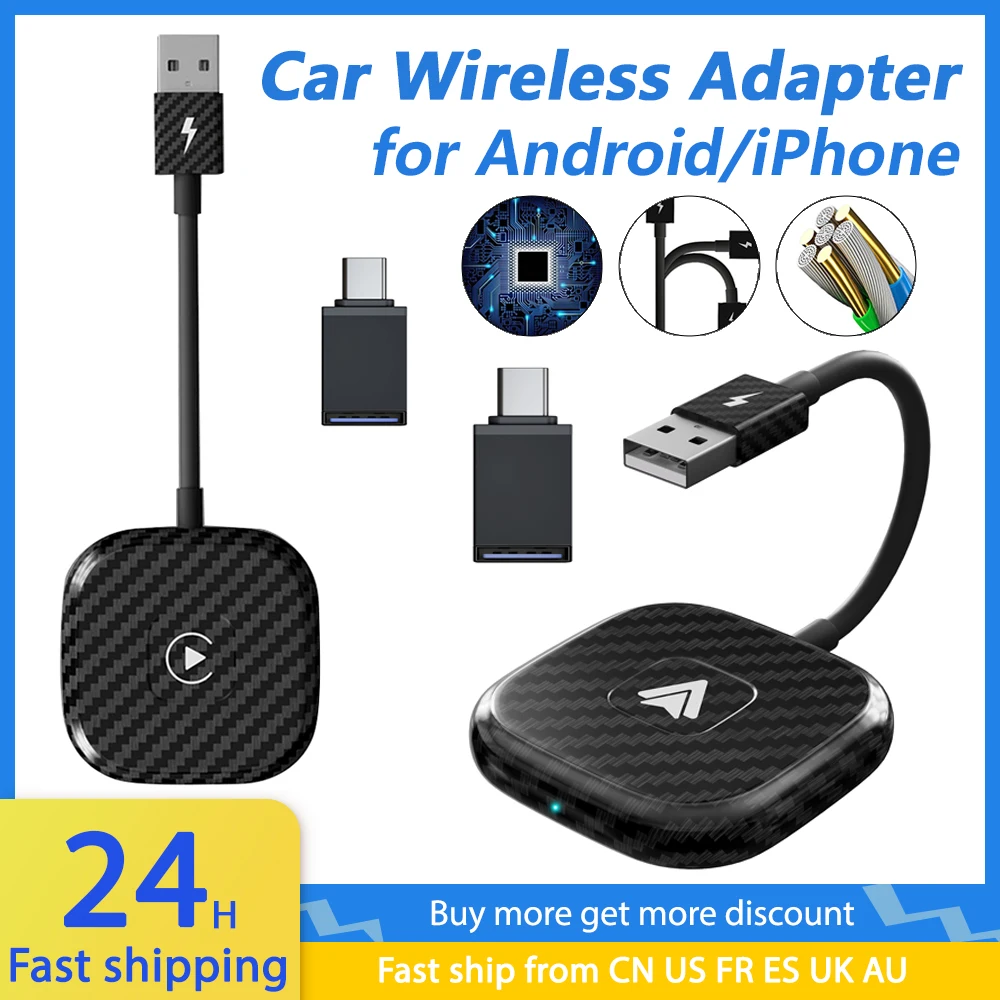 Car-Wireless-Carplay-Adapter-Bluetooth-Compatible-5-0-C-Type-USB-Port ...